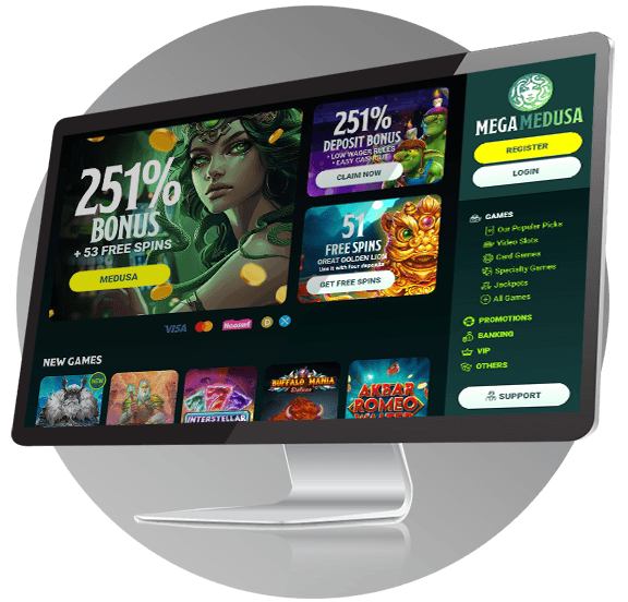 Mega Medusa Casino No Deposit Bonuses - $30 Free